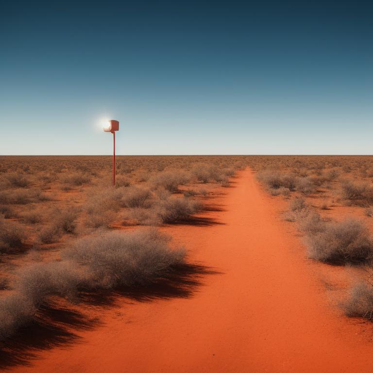 WorkingType: empty road in remote outback australia with dry grass red ...