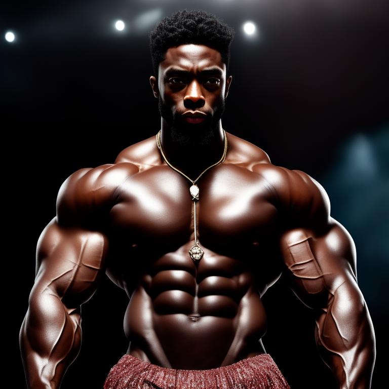 mealy-eel700: Chadwick Boseman depicted as huge a bodybuilder,he has a ...