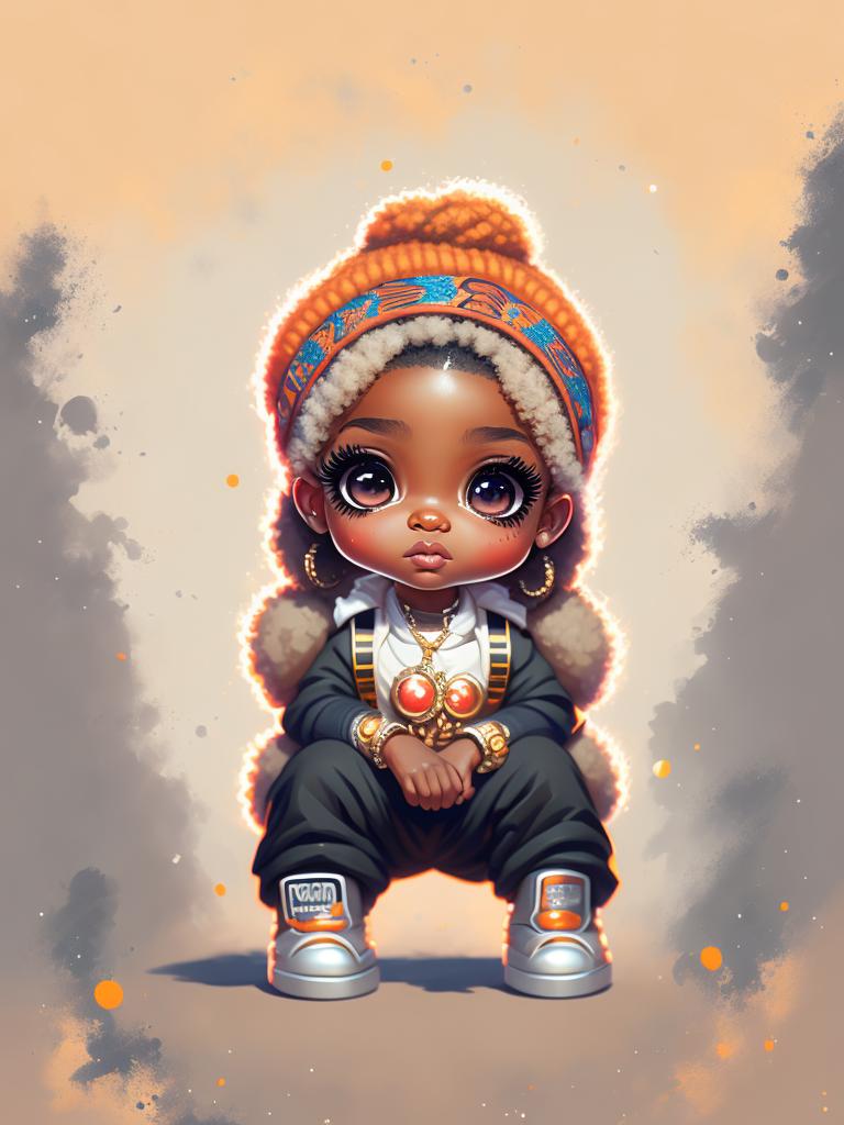 sasseycat1964: African American dark skin, black eye, toddler chibi ...