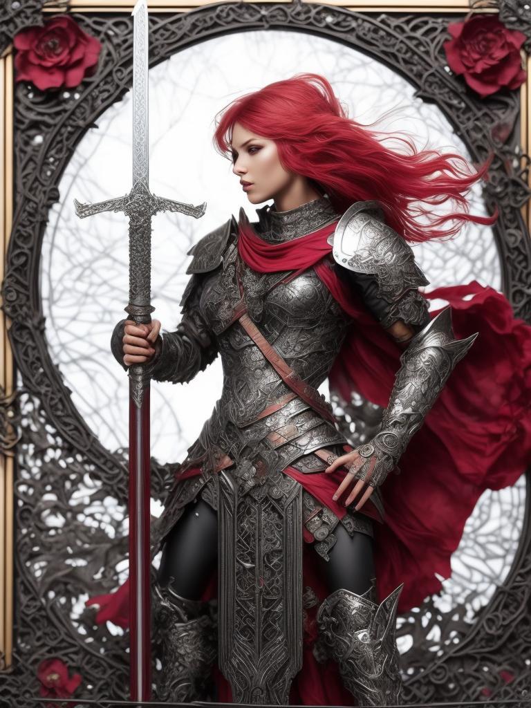 SilverEvermoore: Beautiful warrior with a sword wearing silver plate ...