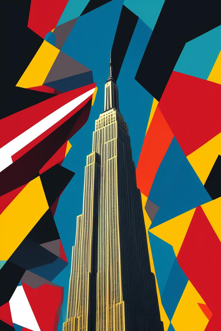 Empire State Building Pop Art