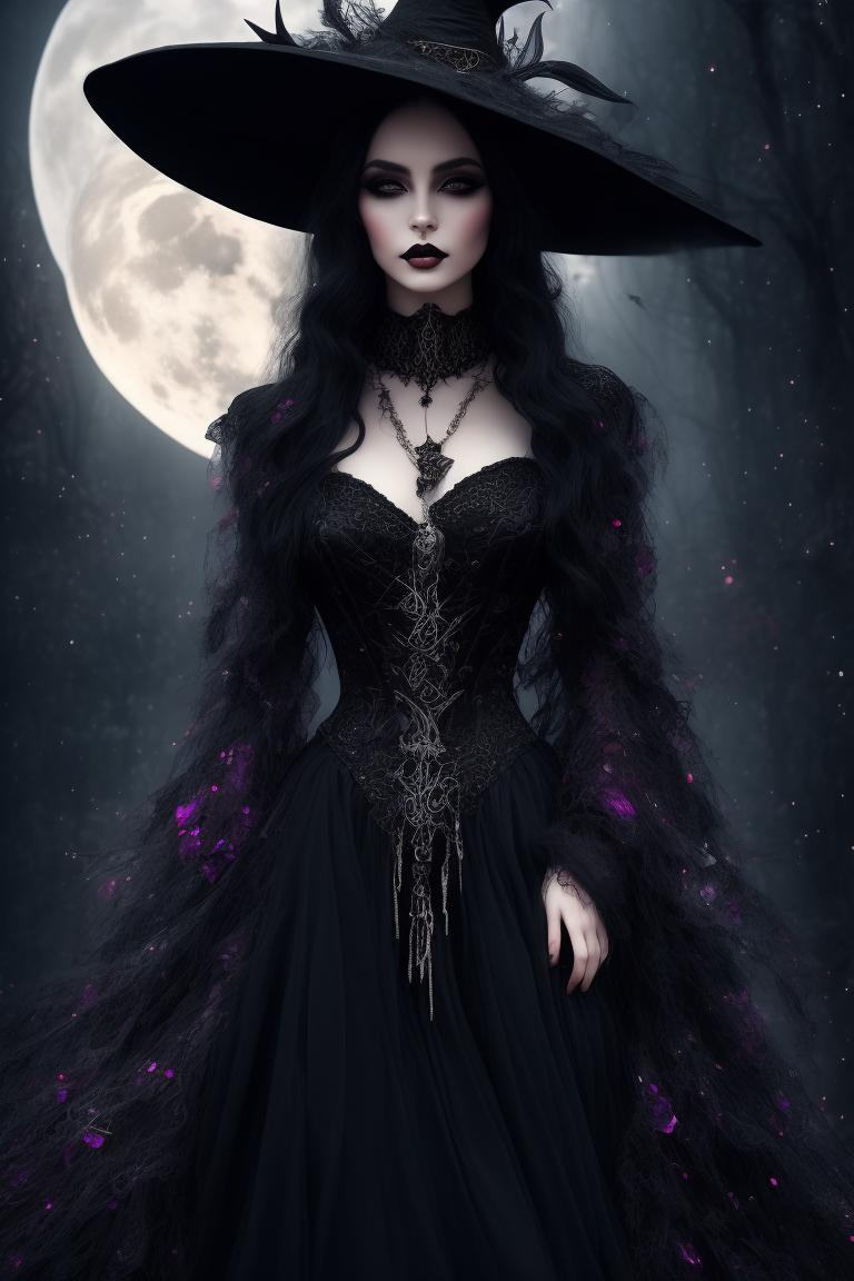 dead-manatee675: beautiful gothic witch wearing beautiful black dress ...