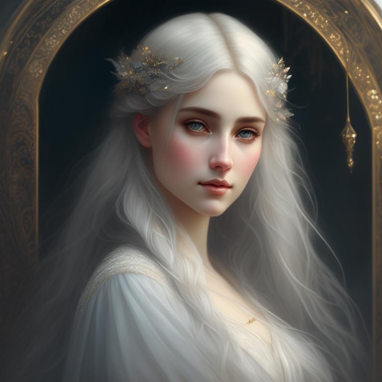 zany-dolphin955: Beautiful Duchess with icy blonde hair and striking gray eyes