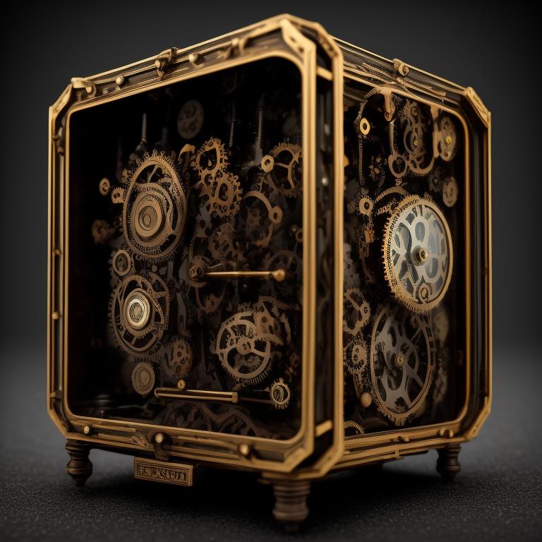 nice-lark695: small steampunk machine that has a spot to enter a cube ...
