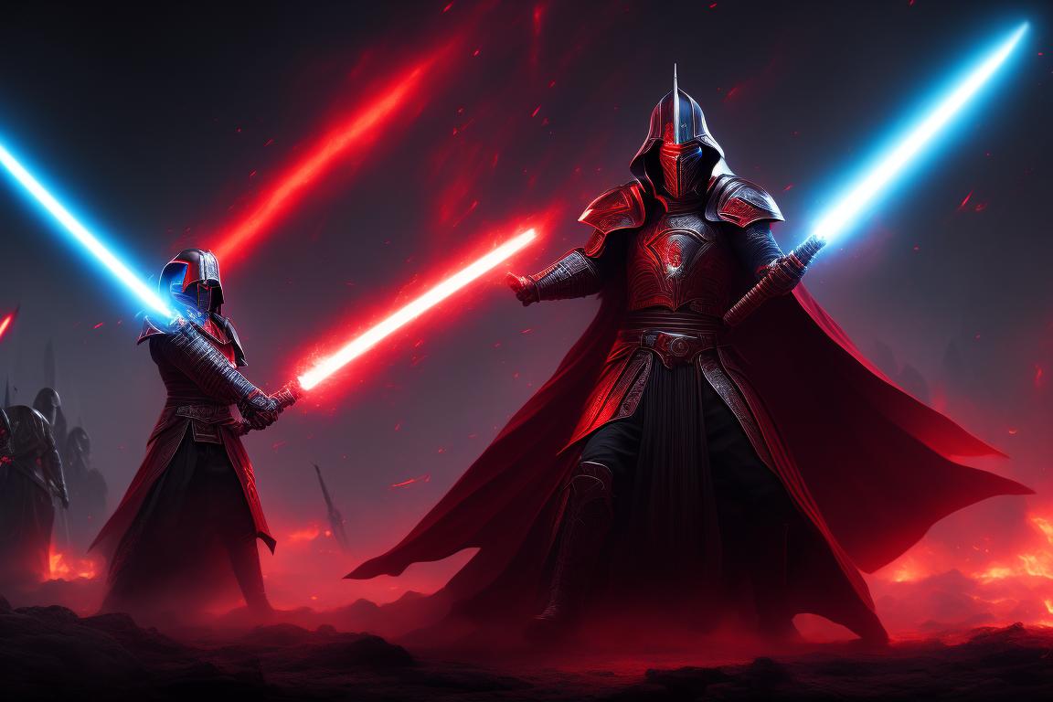 starwarsnewsit: Lords of the Sith with red lighstaber