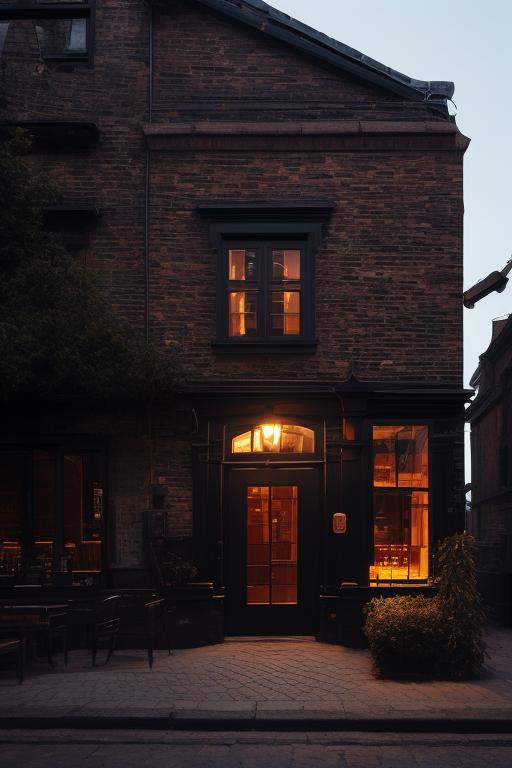 Brick Building At Night