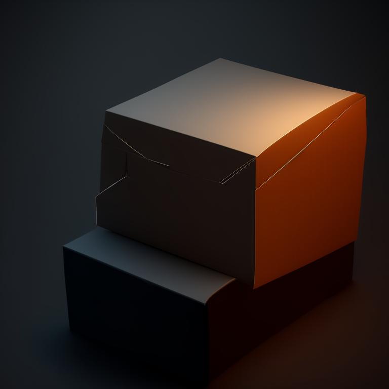 plastic-bat99: Cardboard box on a black background