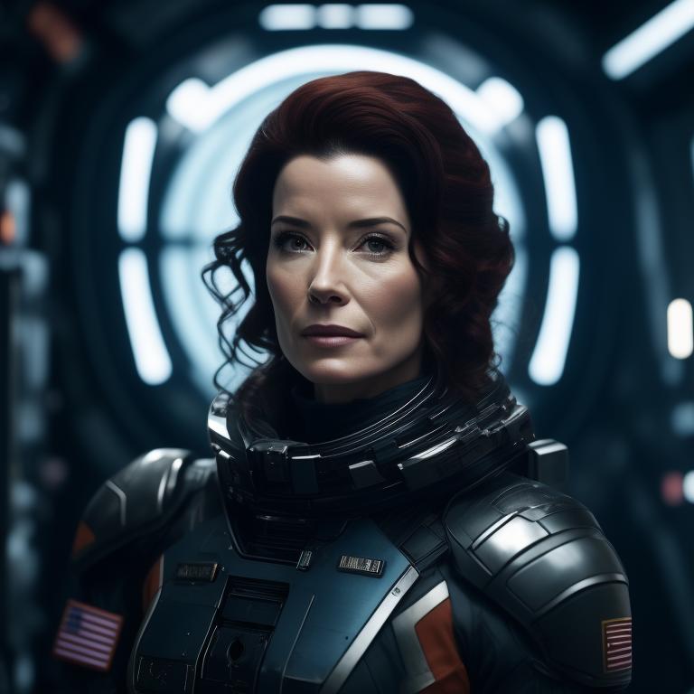 dutiful-mink854: Bridget Regan headshot in a spacesuit from the Expanse ...