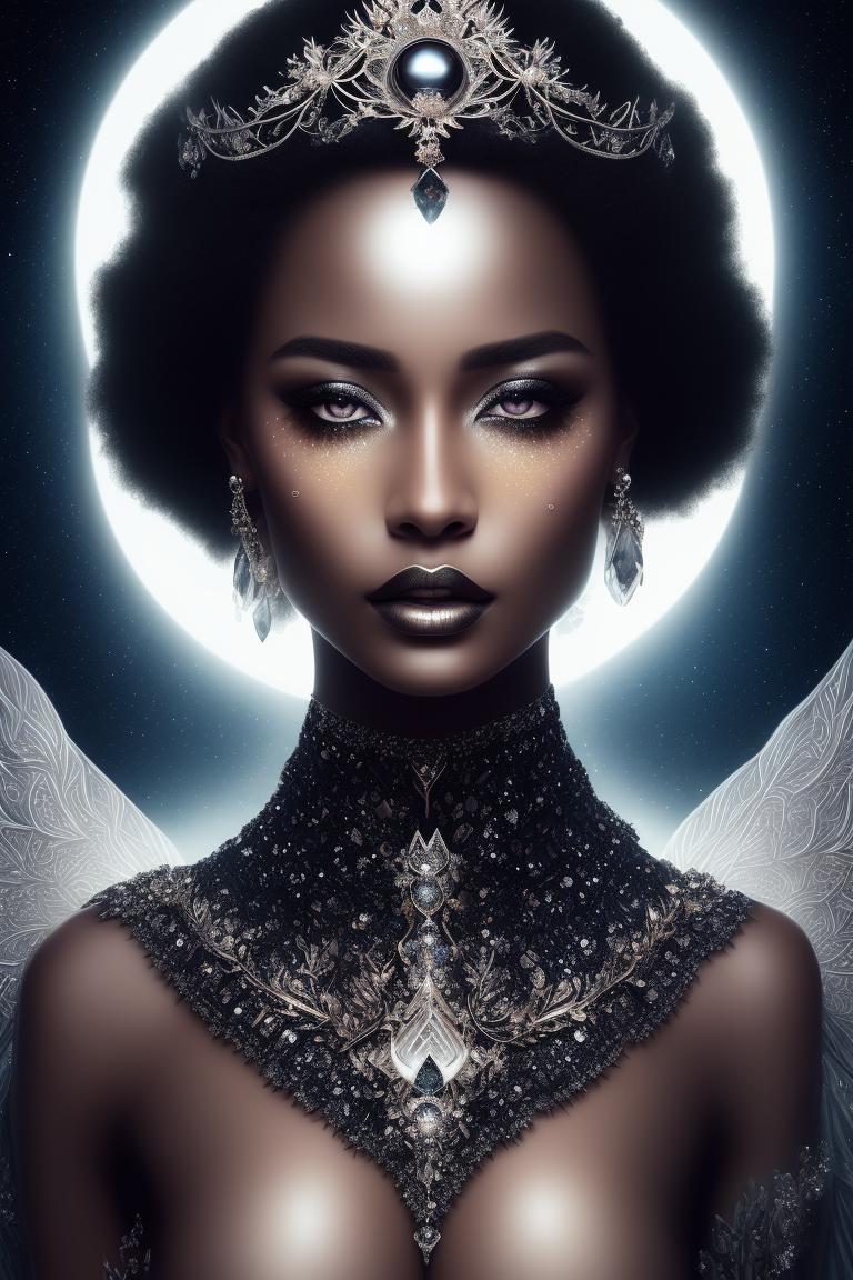 dreary-wren426: beautiful celestial goddess, full moon, wear crystal ...