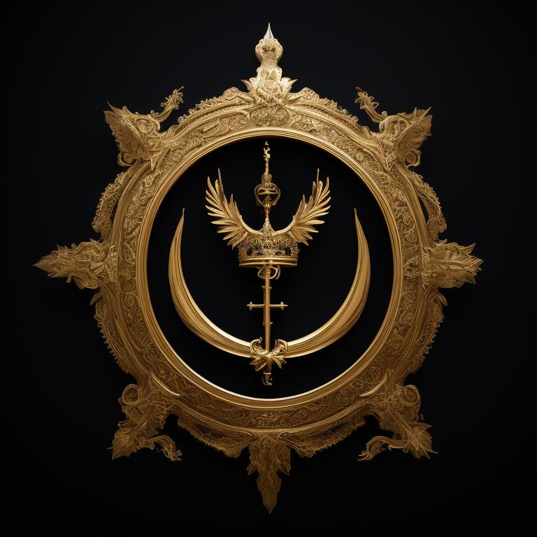 gifted-rail832: coat of arms logo design sparrow bird sword church crown