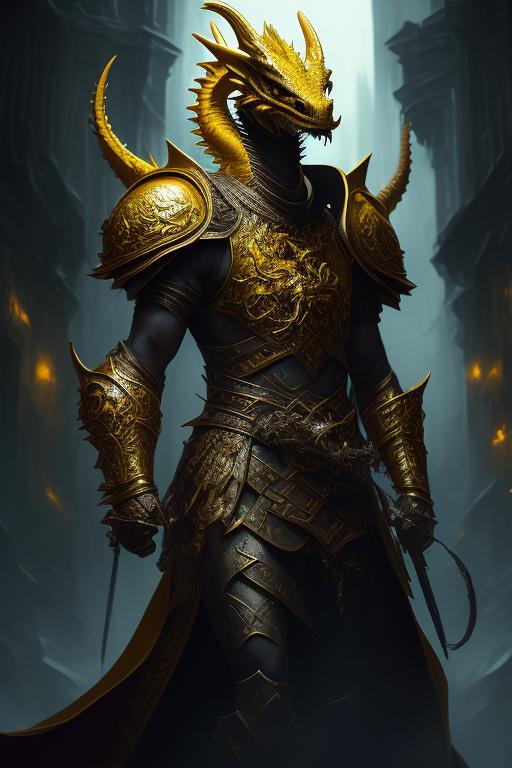 TonyStorm: The depiction of a human-like yellow Dragonborn full of ...