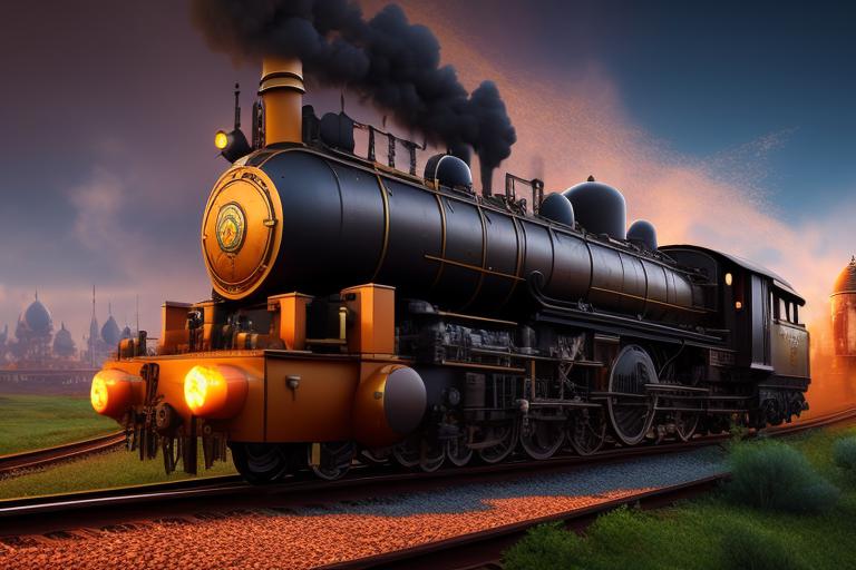 loyal-wasp280: Indian train steam engine on tranks on top of it there ...