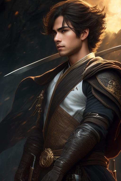 rdlaserna: Attractive male ninja, medium length hair, striking eyes ...