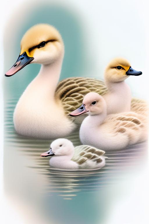 PhotoGeorge0427: mother duck and 2 baby ducklings swimming on pond