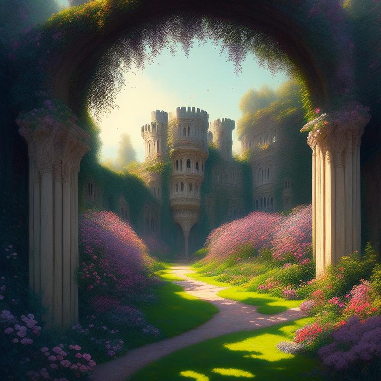 fran-ramos-df: Beautiful, decorated castle garden at noon. Lovely ...