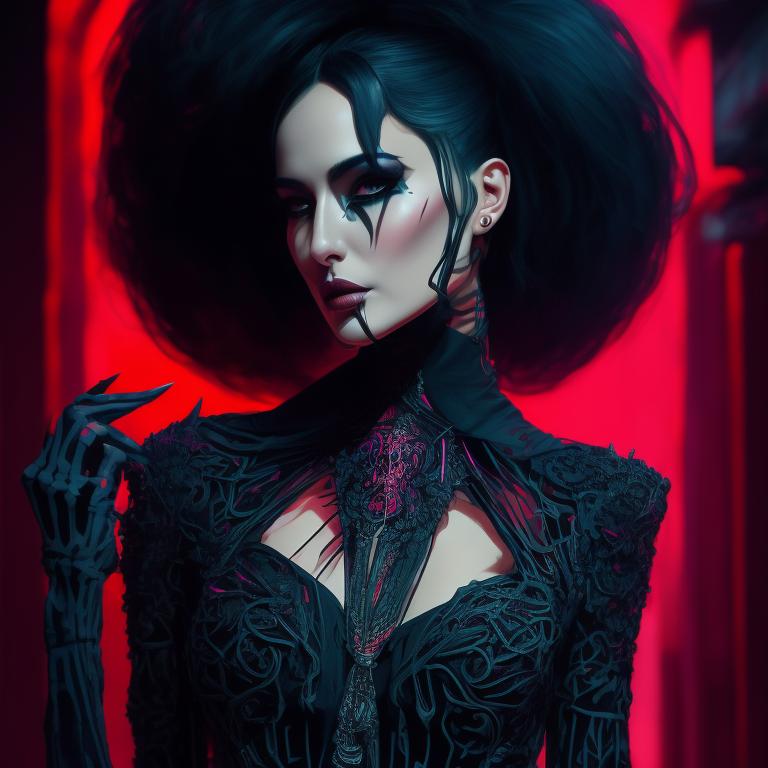 Max_Turbo: Skeleton Style Modern Fashion 2024: Monica Bellucci