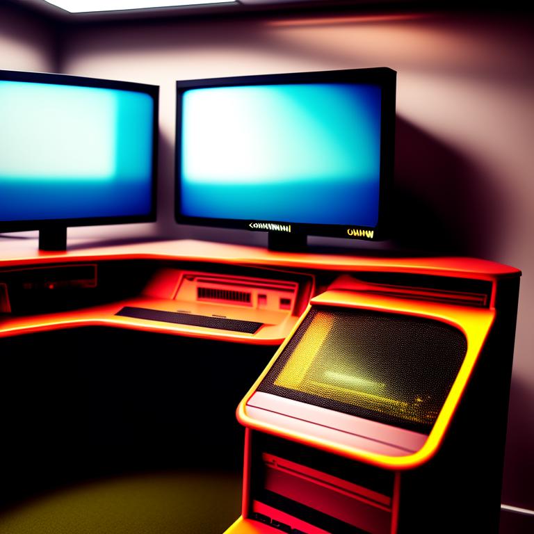 quiet-turtle328: wide desk comand center computer console two old ...