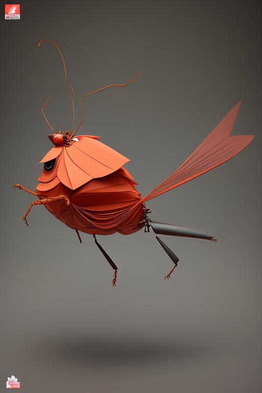 runny-hyena484: A flying cockroach dressed in cook's outfit and red ...