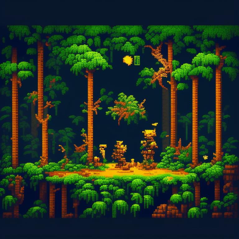 awful-fly656: deep jungle, jungle warfare, pixel art