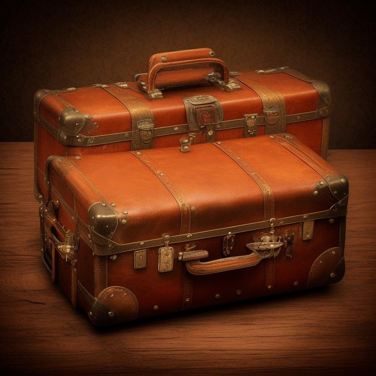 WorkingType: battered and scratched vintage child's leather suitcase ...
