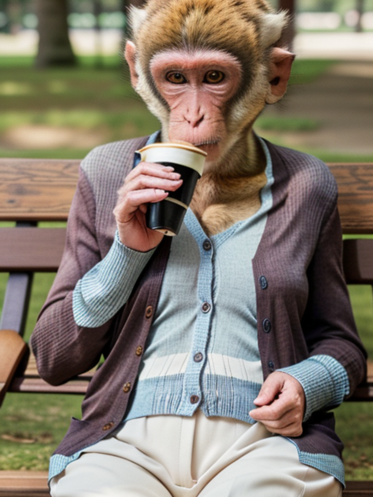 addison: Elderly monkey anthropomorphic retired doctor in a cardigan ...