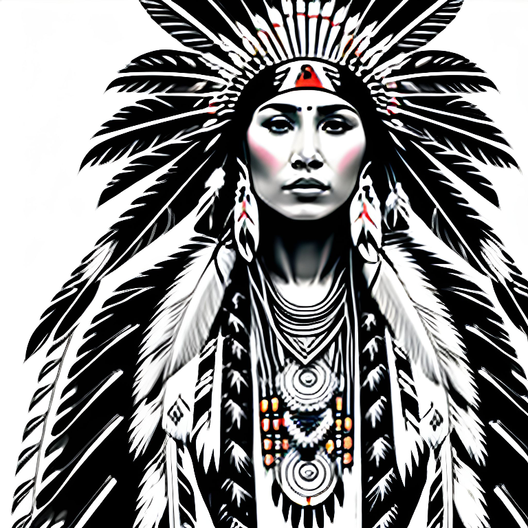 Foul-Rabbit: Native American statue in a museum, museum background ...