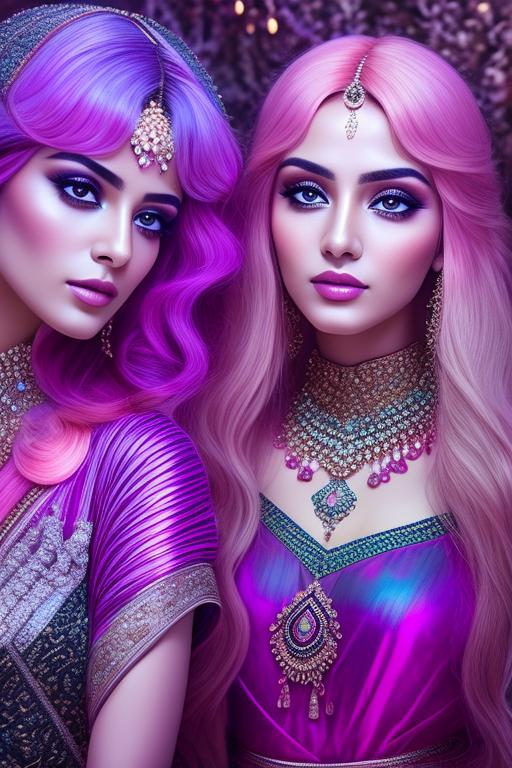 milky-swan39: Pink haired Arab ladies in Paris Fashion week wearing ...